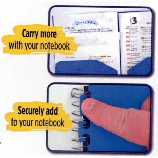 Mead Five Star 4-Pocket T-Tab Folder for Spiral Notebook - Blue (1 ...